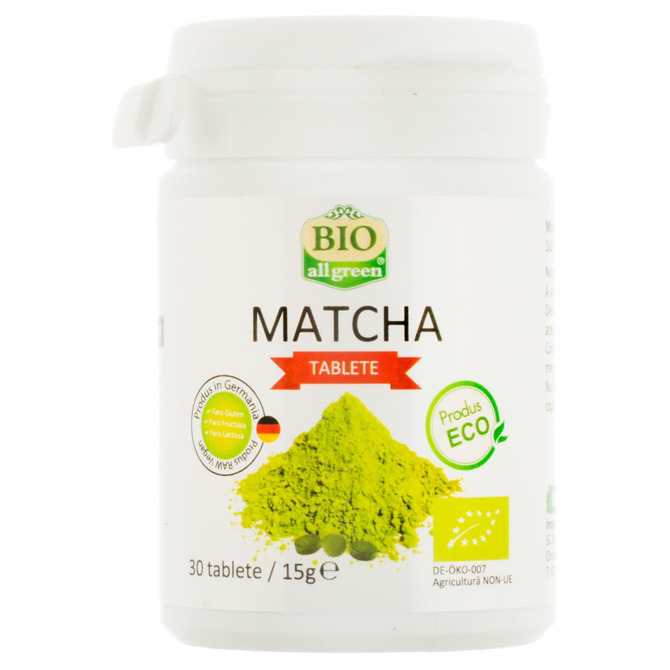 Bio All Green | Supliment bio Matcha 30 tablete 15g | Mega-image