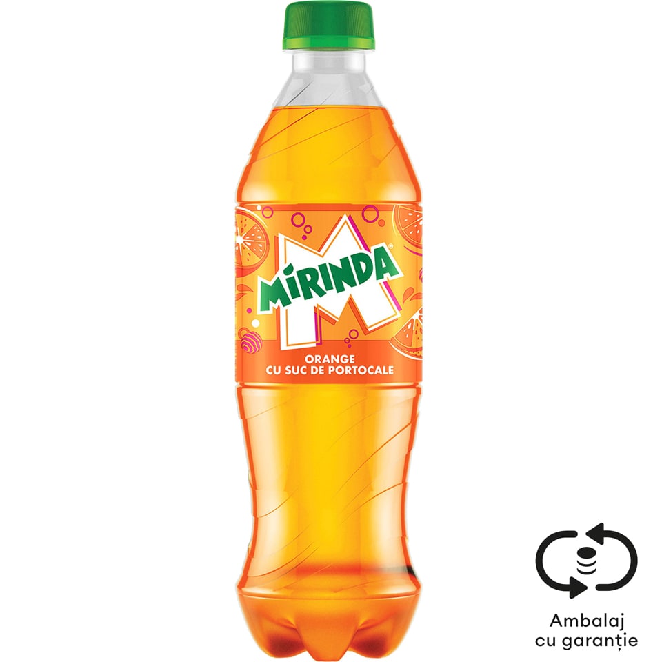 Mirinda | bautura racoritoare carbogazoasa cu suc de portocale 0.5L ...