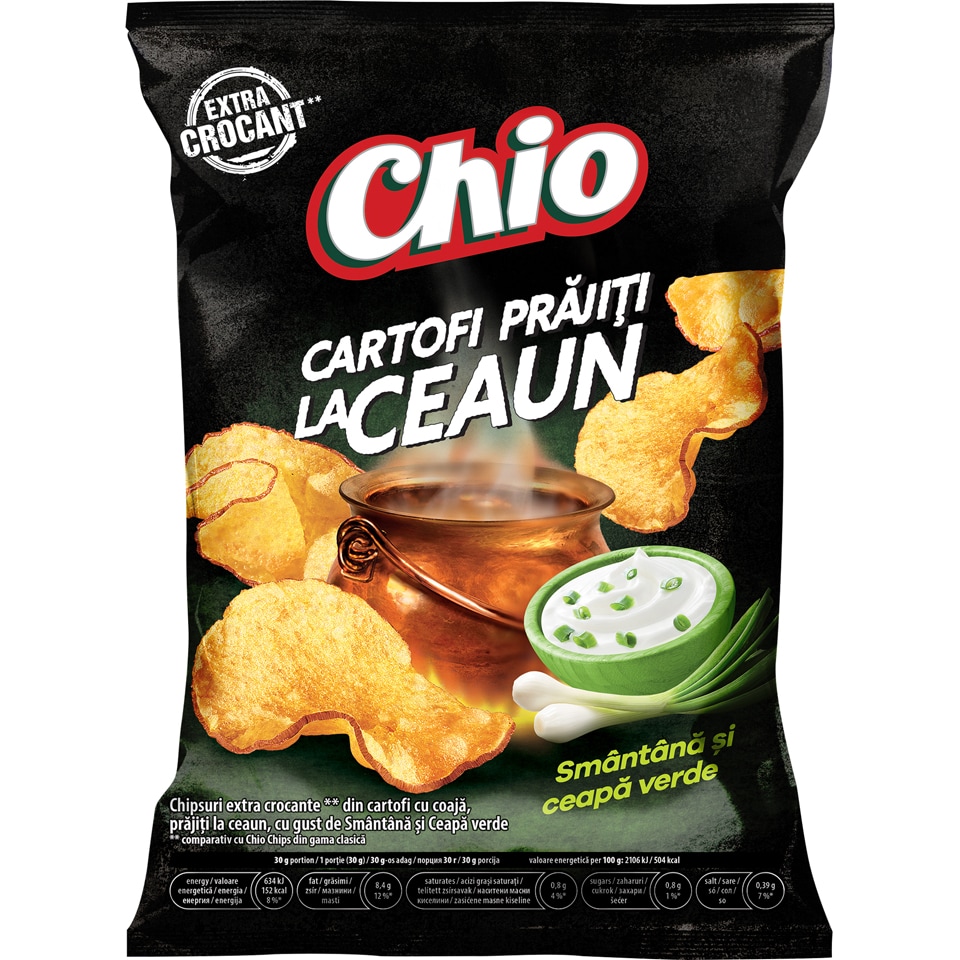 Chio | Chipsuri din cartofi cu gust de smantana si ceapa 80g | Mega-image