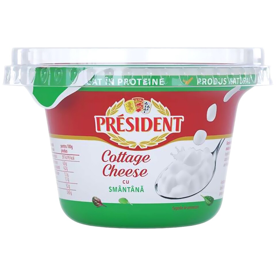 President | Branza cottage cu smantana 150g | Mega-image