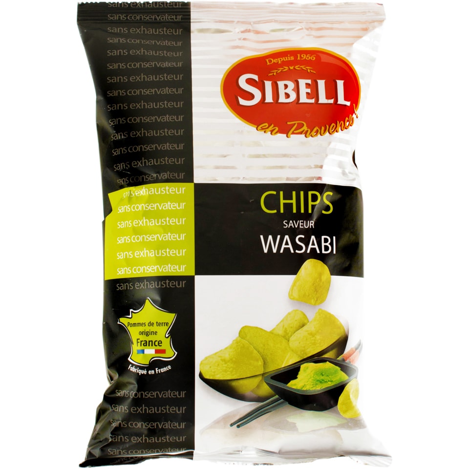 Sibell | Chips cu aroma de wasabi 100g | Mega-image