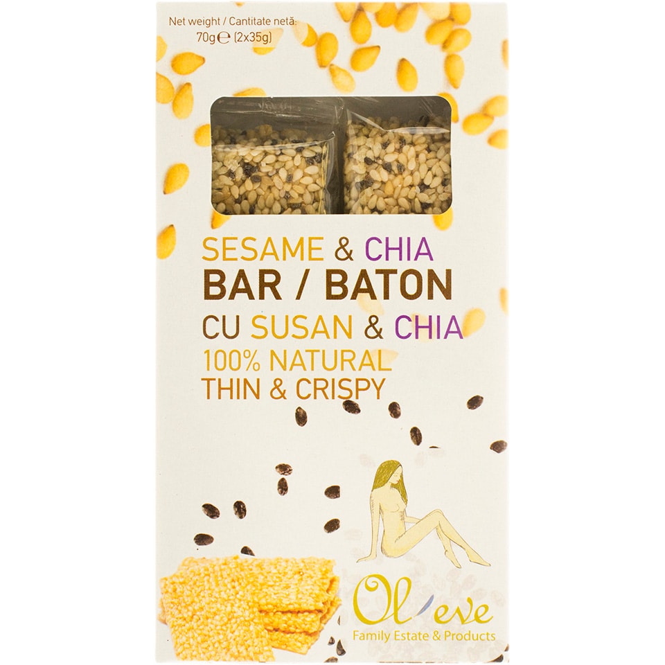 Ol'eve | Baton cu susan si chia 70g | Mega-image
