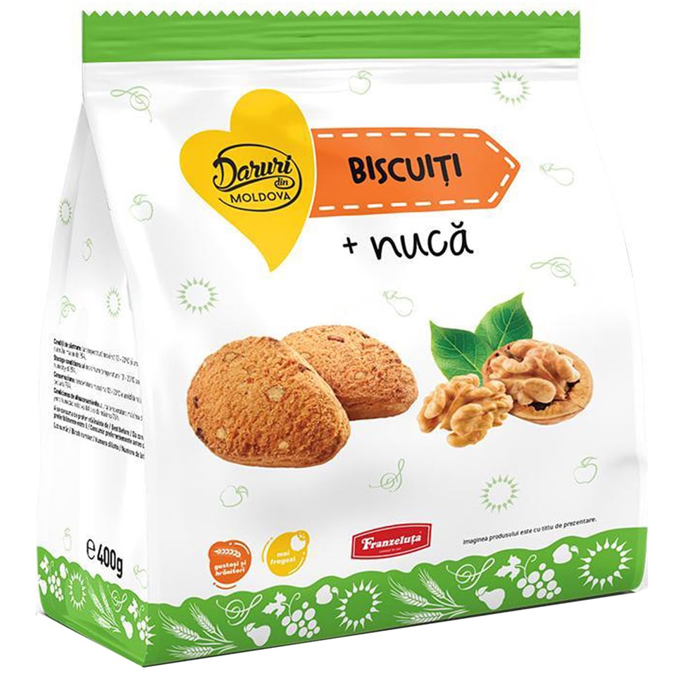 Franzeluta | Daruri din Moldova | Biscuiti cu nuca 400g | Mega-image
