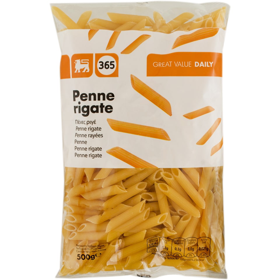 365 | Penne rigate din grau dur 500g | Mega-image