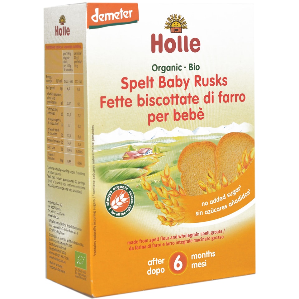 Holle | Bio | Paine uscata din grau spelta pentru copii 200g | Mega-image