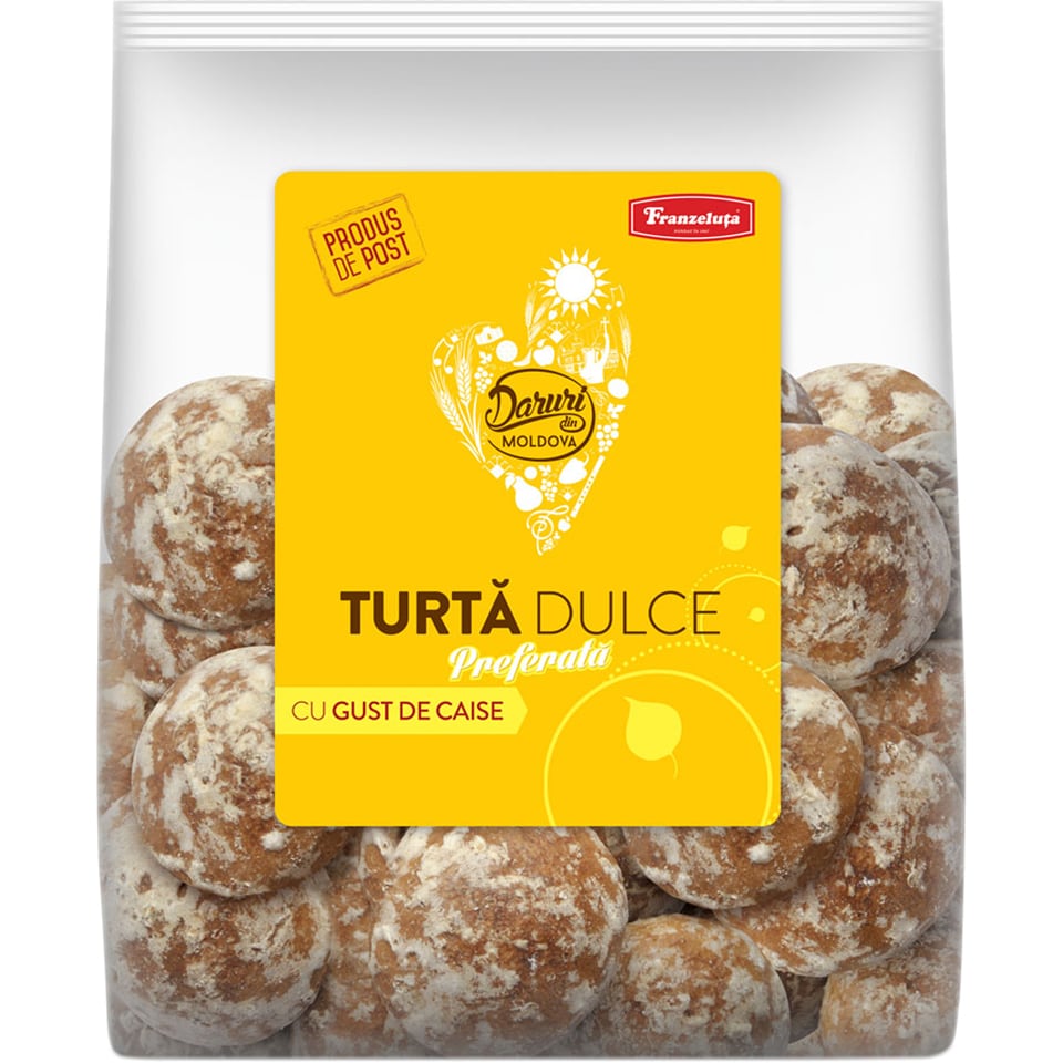 Franzeluta | Daruri din Moldova | Turta dulce cu gust de caise 300g ...