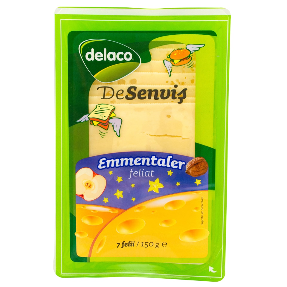 Delaco | Cascaval emmentaler 150g | Mega-image