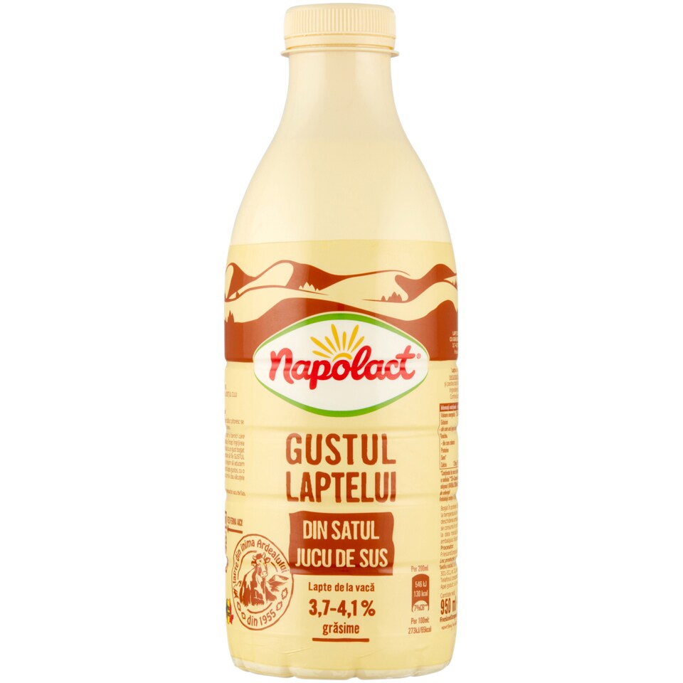 Napolact | Lapte de vaca 3.7-4.1% grasime 950ml | Mega-image