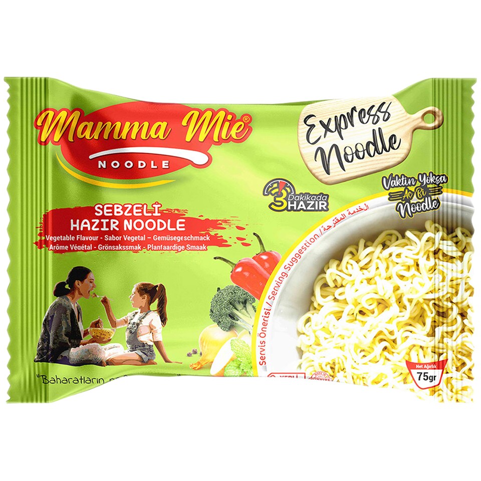 Mamma Mie | Fidea instant cu aroma de legume 75g | Mega-image