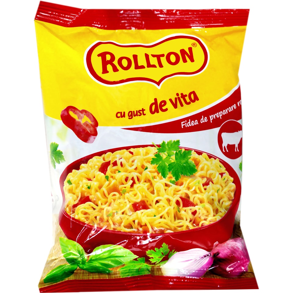 Rollton | Fidea instant cu gust de vita 60g | Mega-image