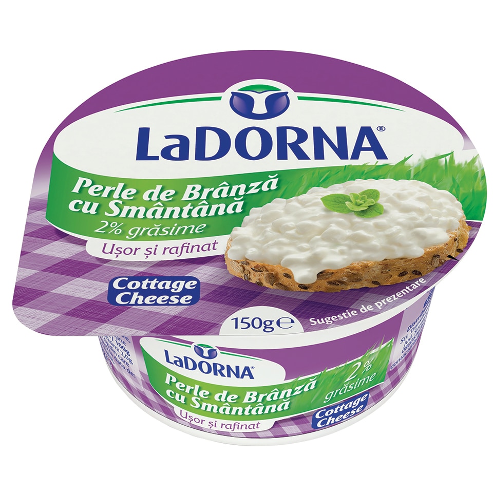 LaDORNA | Perle de branza cu smantana cu 2% grasime 150g | Mega-image