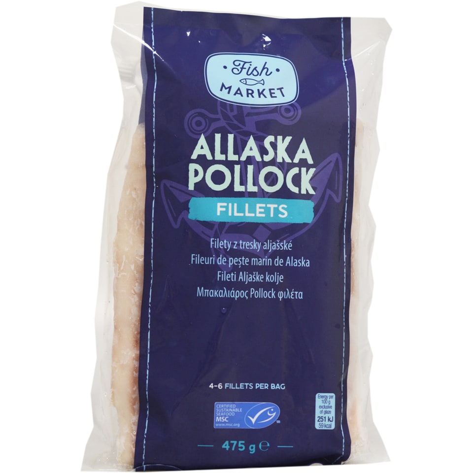 Fish Market | Fileuri de peste marin de Alaska 475g | Mega-image