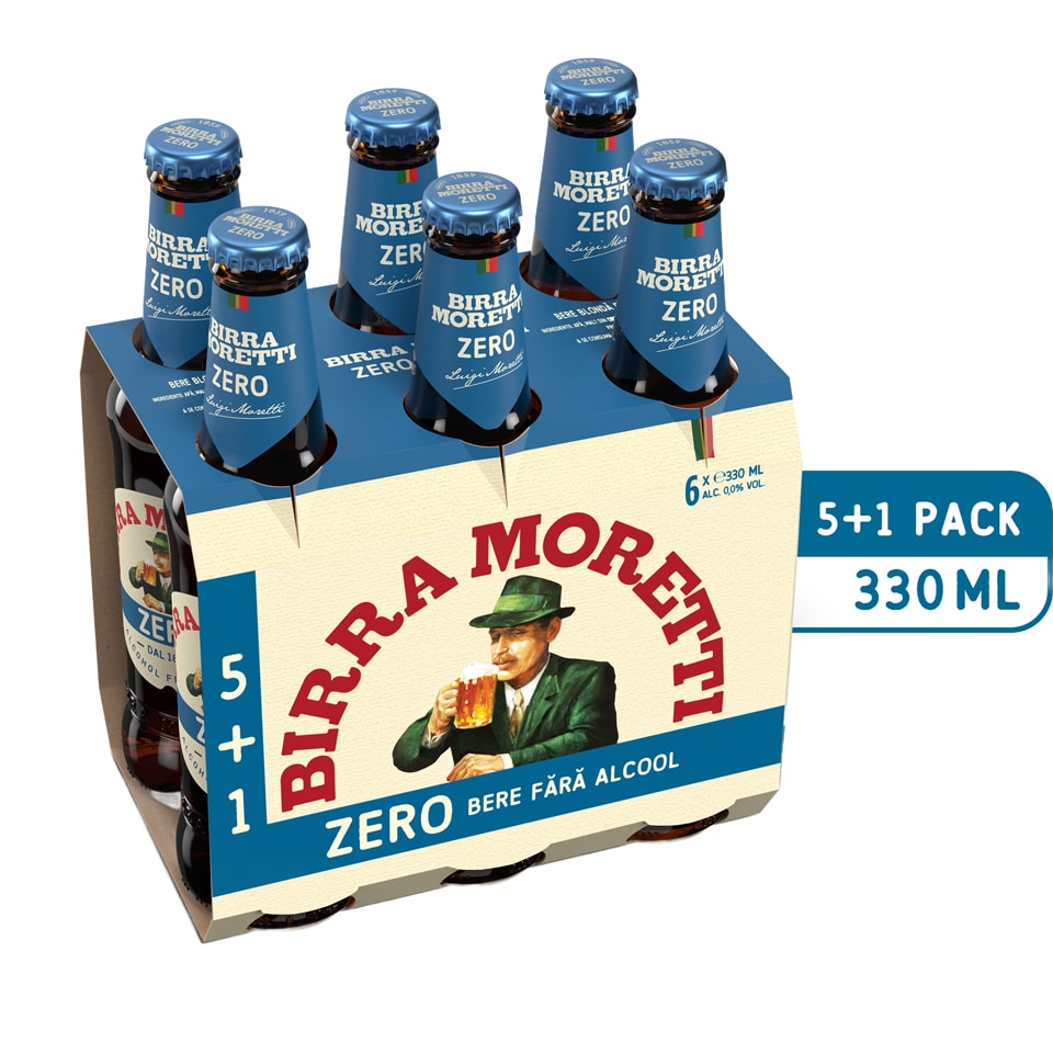Birra Moretti | Bere fara alcool 5+1x330ml | Mega-image
