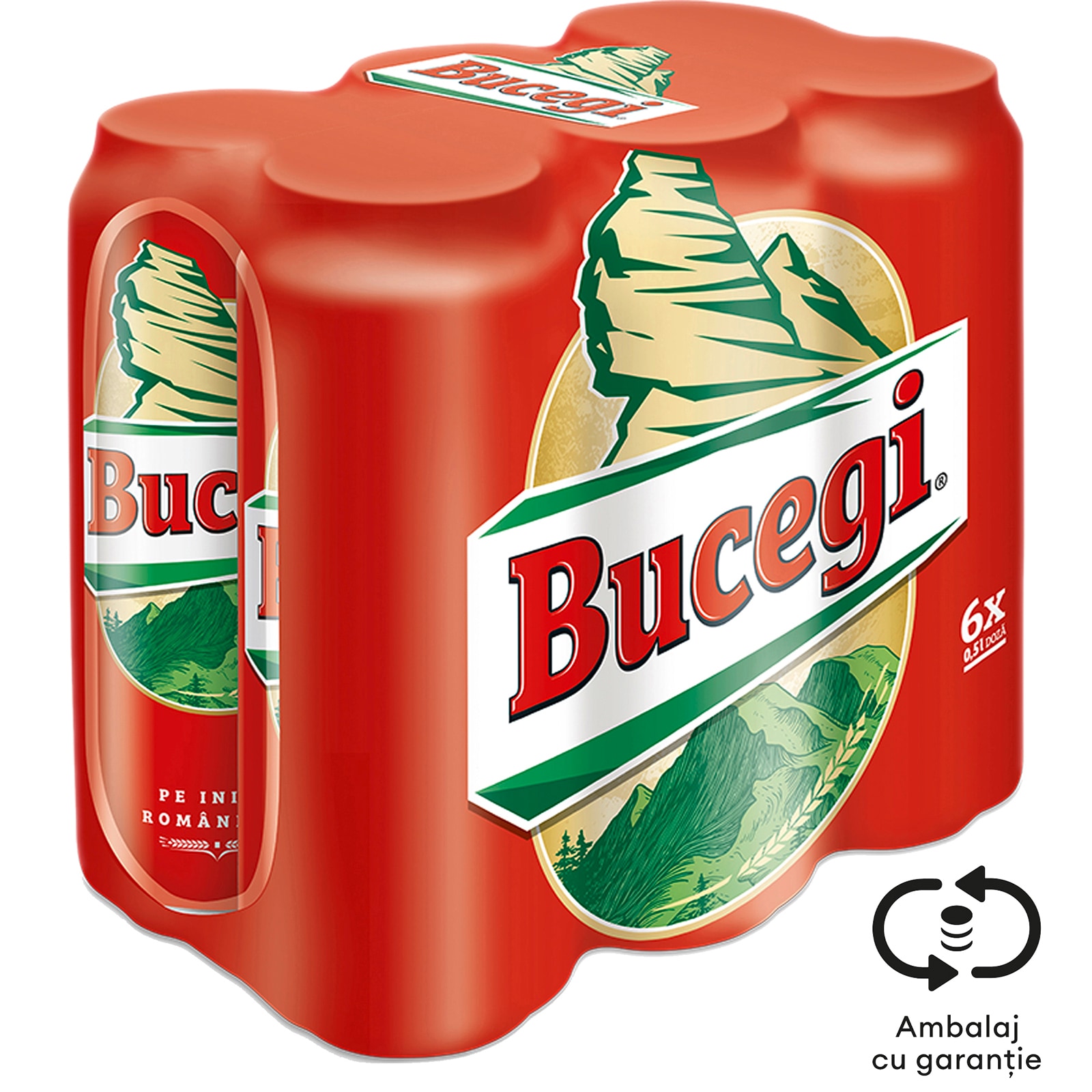 Bucegi | Bere blonda pasteurizata 6x0.5L | Mega-image