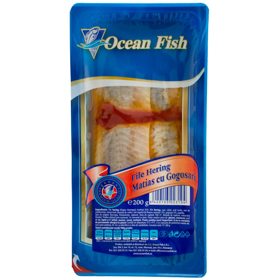 Ocean Fish | Matias | File de hering cu gogosari 200g | Mega-image
