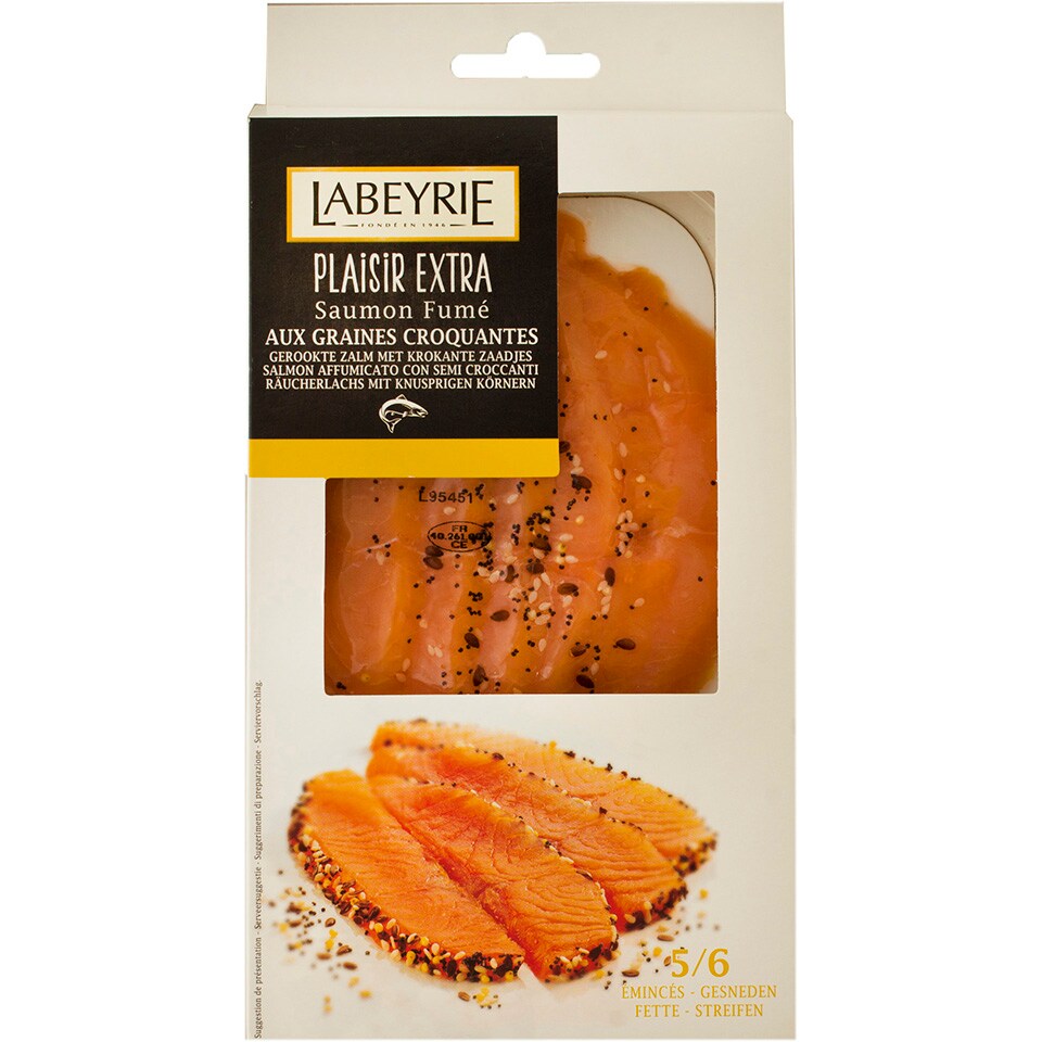 Labeyrie | Felii subtiri de somon afumat cu seminte crocante 115g ...