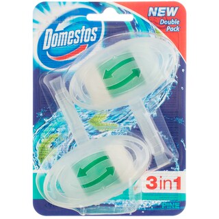 Domestos | Odorizant WC 3 in 1 Pine 2 bucati 2x40g | Mega-image
