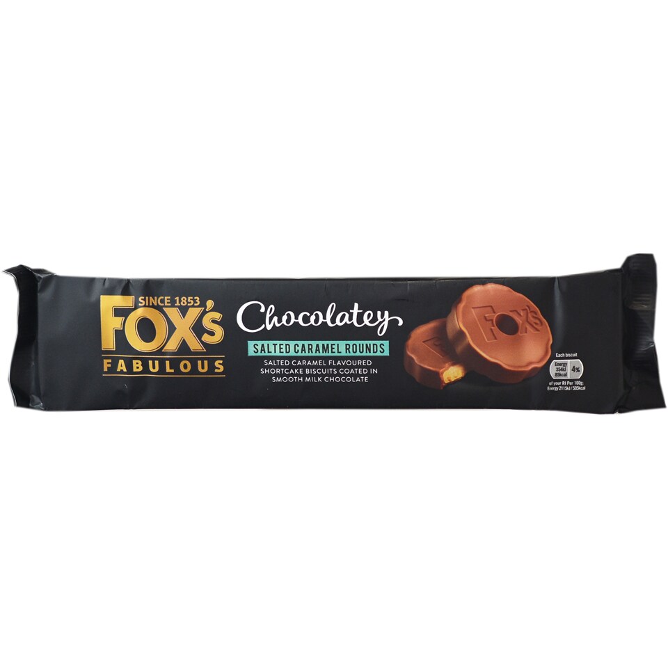 Fox's | Biscuiti cu caramel sarat si ciocolata cu lapte 130g | Mega-image
