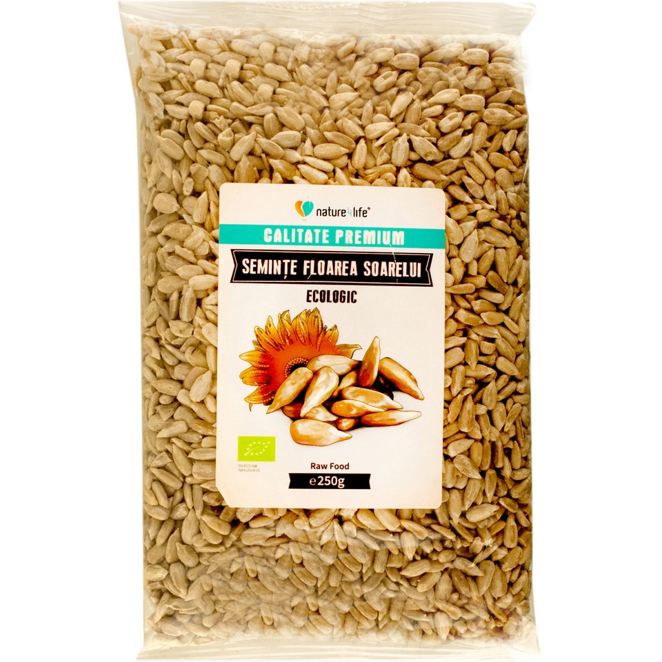 Nature 4 Life | Seminte de floarea soarelui ecologice 250g | Mega-image