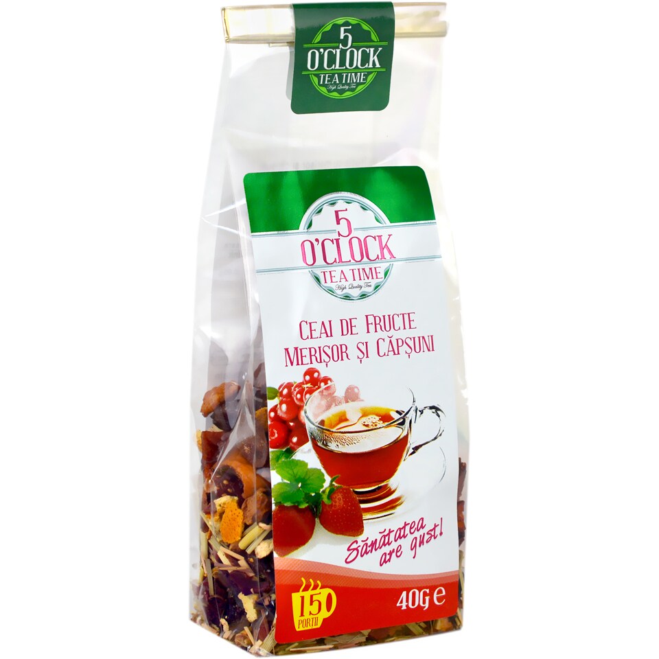 5 O'Clock | Ceai cu merisor si capsuni 40g | Mega-image