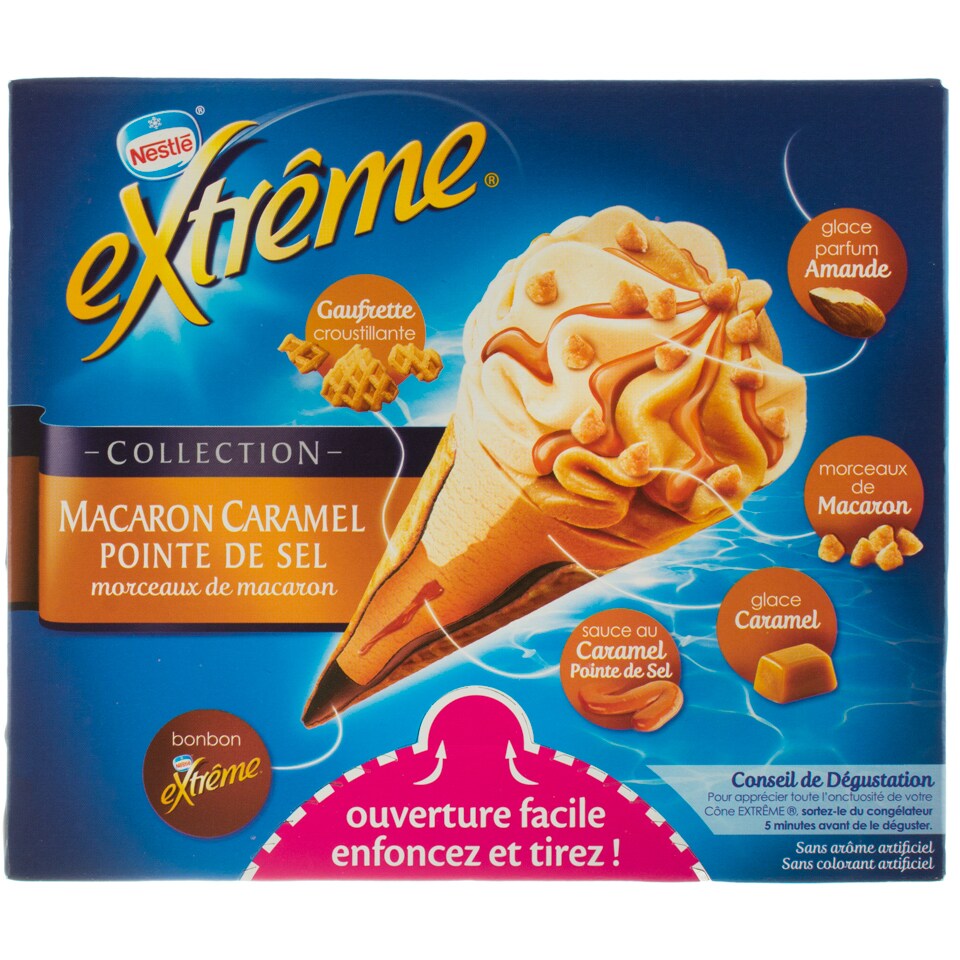 Nestle | Extreme | Inghetata cu caramel si macaron 396g | Mega-image
