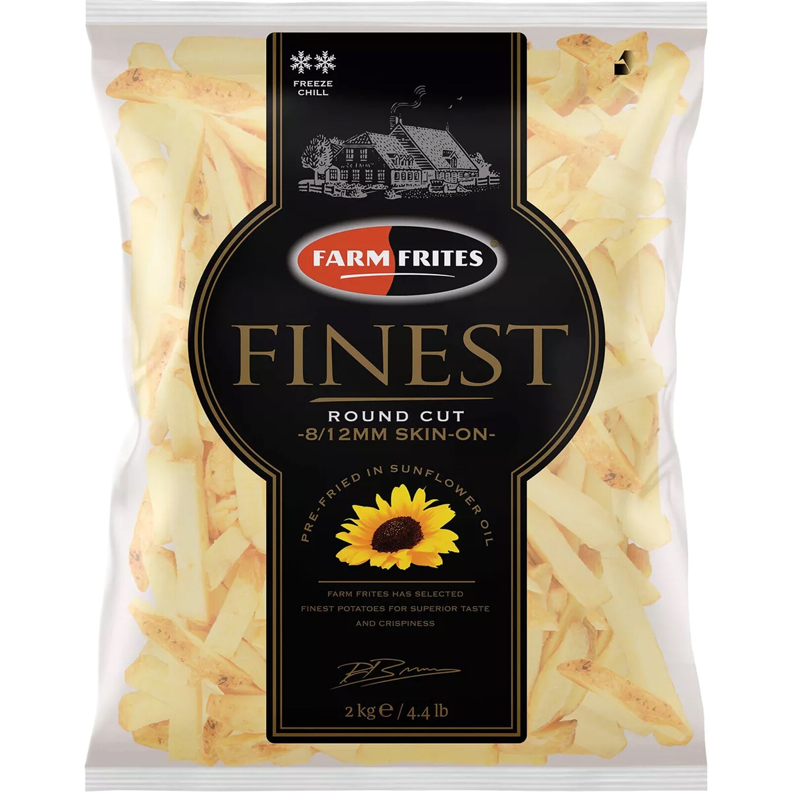 Farm Frites | Cartofi prajiti congelati, taiati rotund 2kg | Mega-image