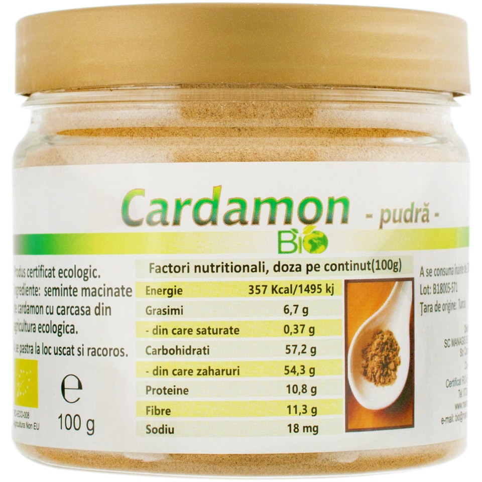 Managis | Condimente cardamon pudra bio 100g | Mega-image
