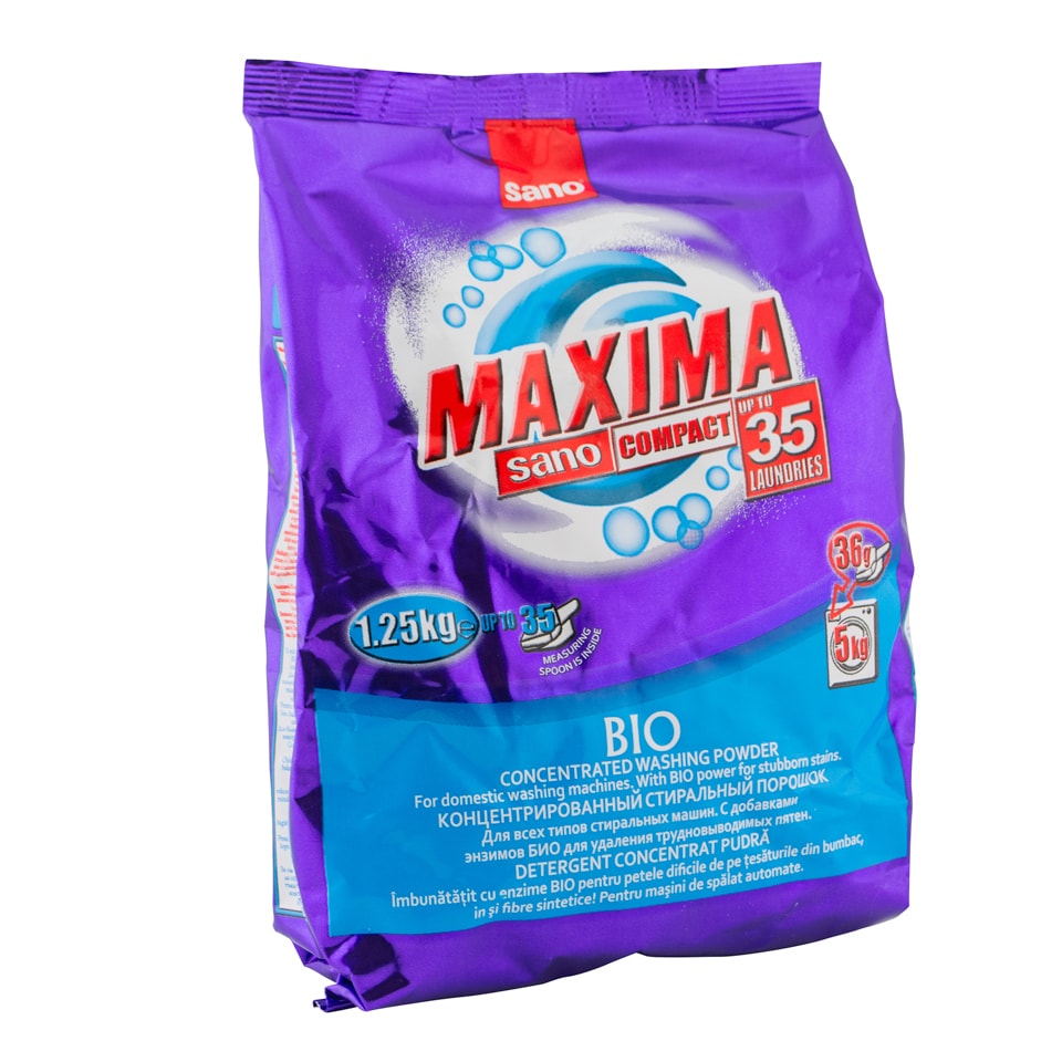 Sano | Maxima | Detergent automat pudra bio 1.25kg | Mega-image