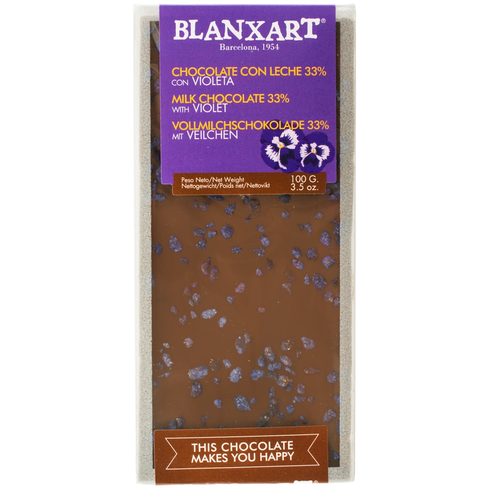 Blanxart | Ciocolata cu lapte si violeta 100g | Mega-image