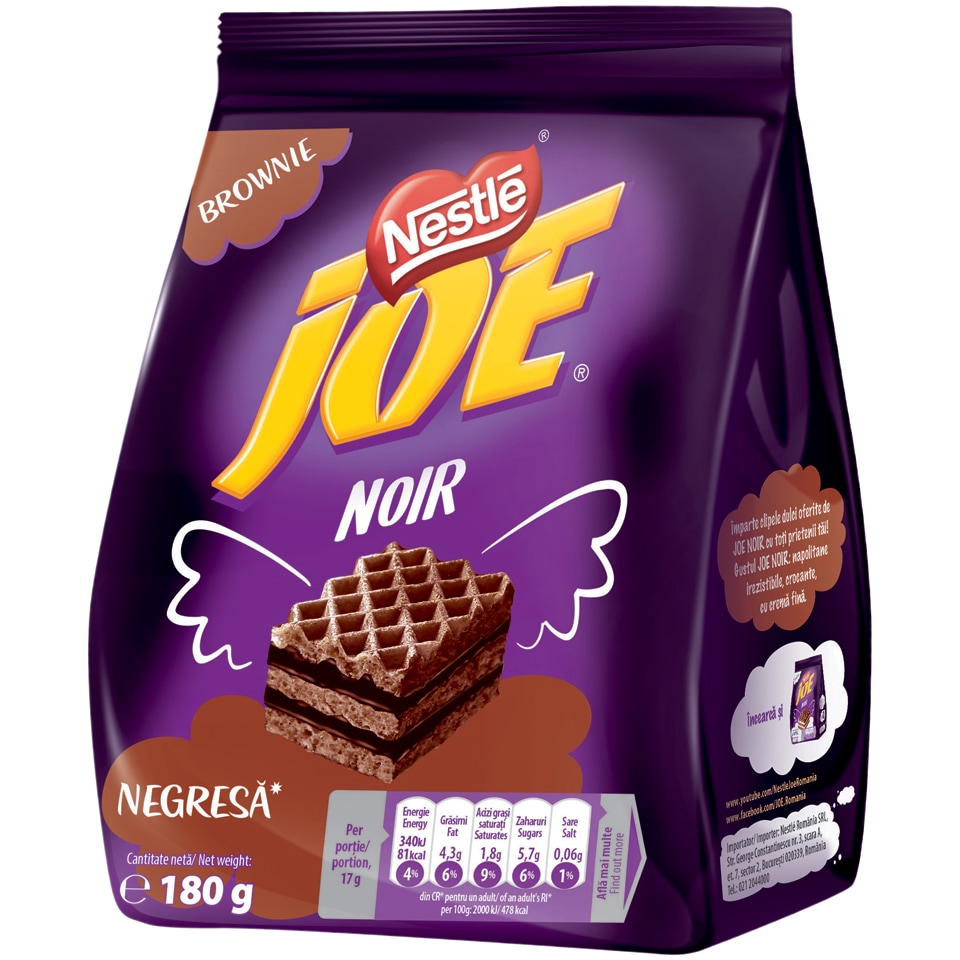 Joe | JOE NOIR Napolitane cu crema de negresa 180g | Mega-image