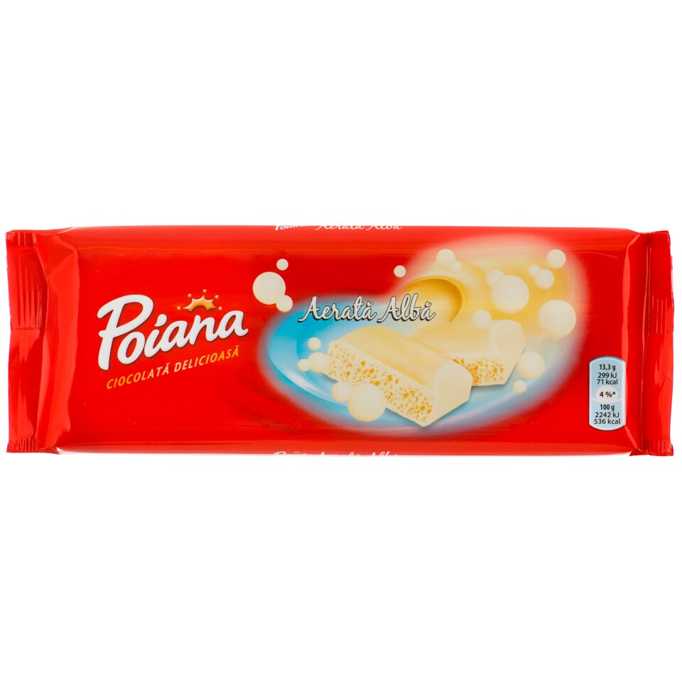 Poiana | Ciocolata Aerata alba 80g | Mega-image