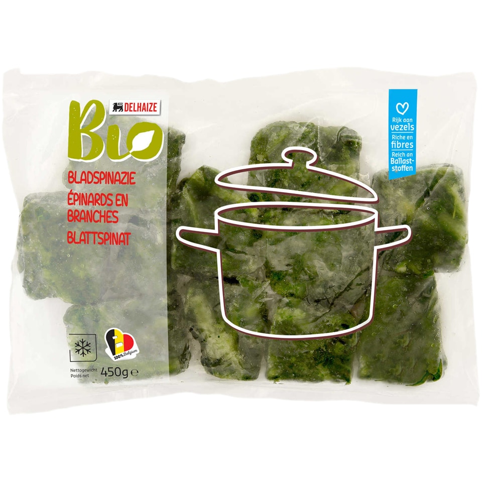 Delhaize Bio | Spanac bio 450g | Mega-image