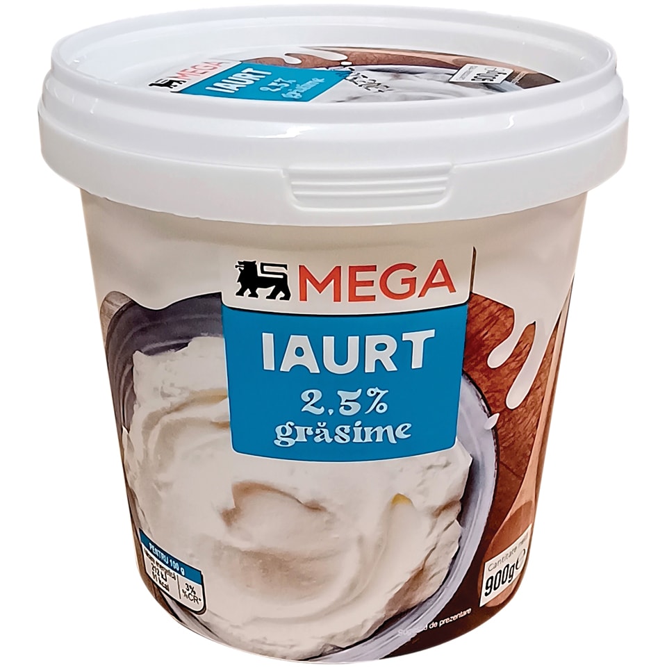 MEGA | Iaurt 2.5% grasime 900g | Mega-image