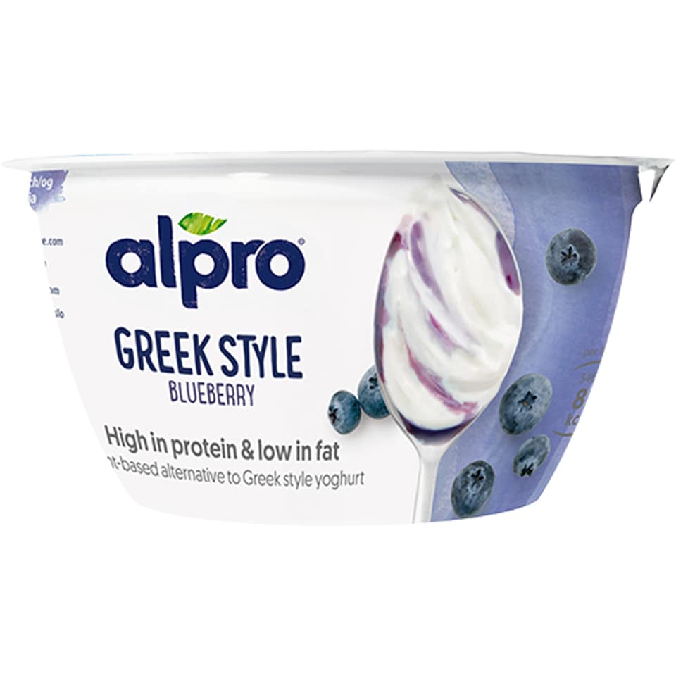 Alpro | Iaurt grecesc fermentat cu soia si afine 150g | Mega-image