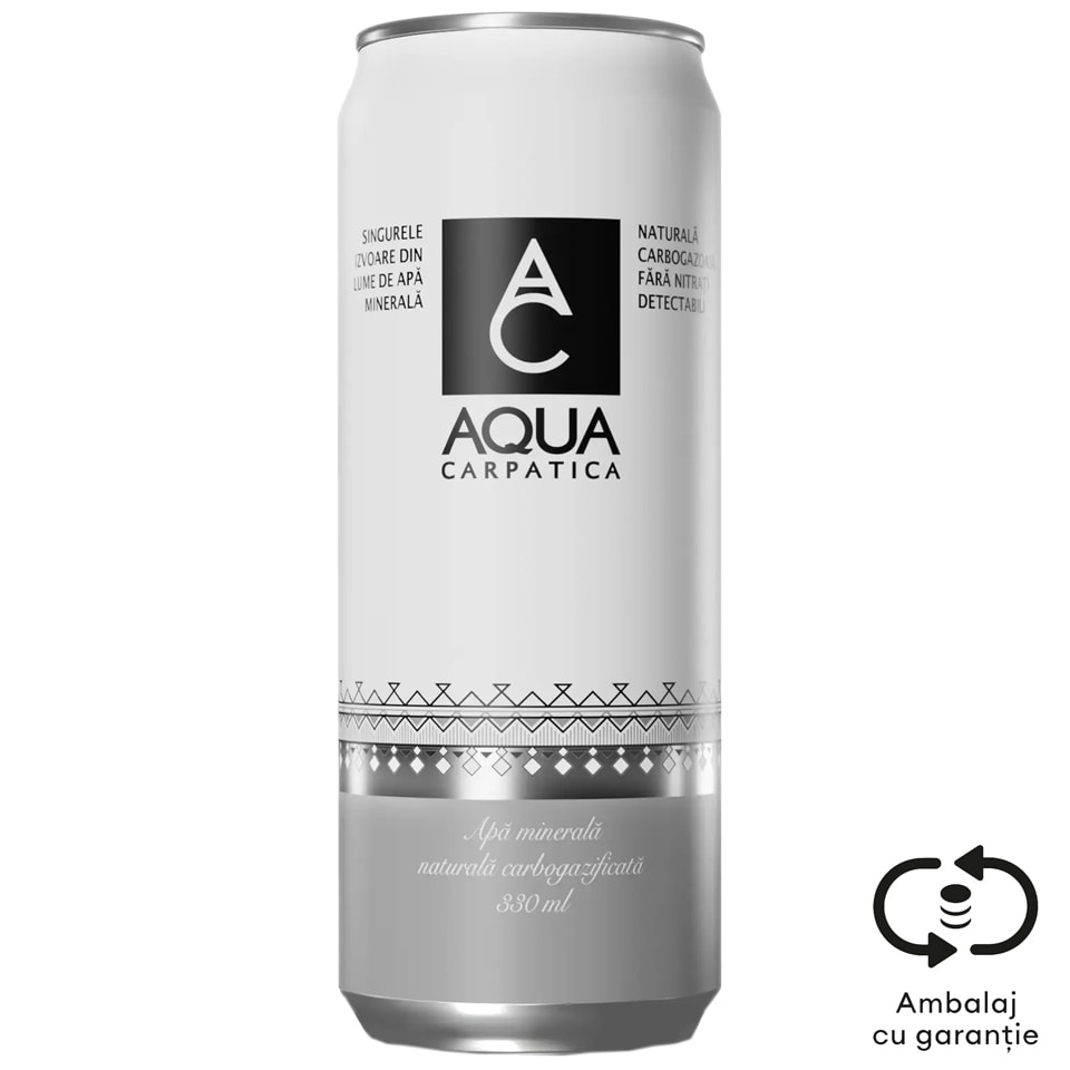 Aqua Carpatica | Apa minerala naturala carbogazificata 330ml | Mega-image