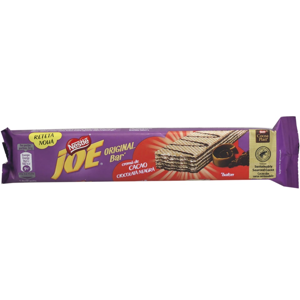 Joe | Original | Napolitana cu crema de cacao si ciocolata neagra 34g ...