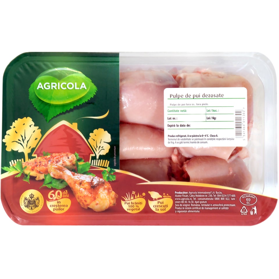 Agricola | Pulpe de pui dezosate 650g | Mega-image