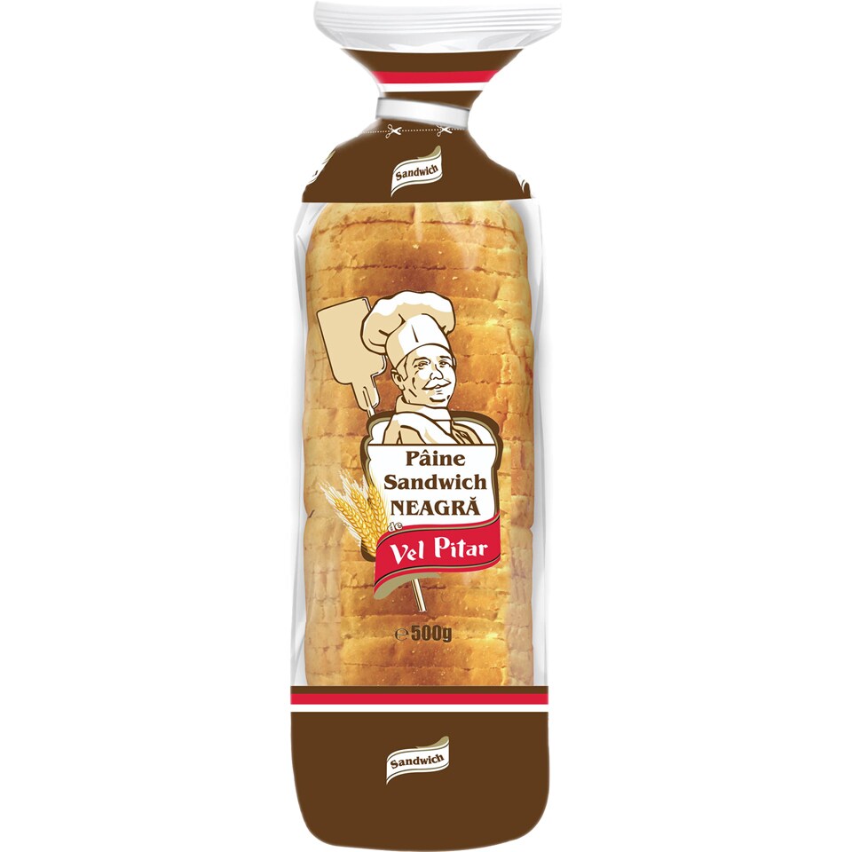 Vel Pitar | Paine Sandwich Neagra 500g | Mega-image