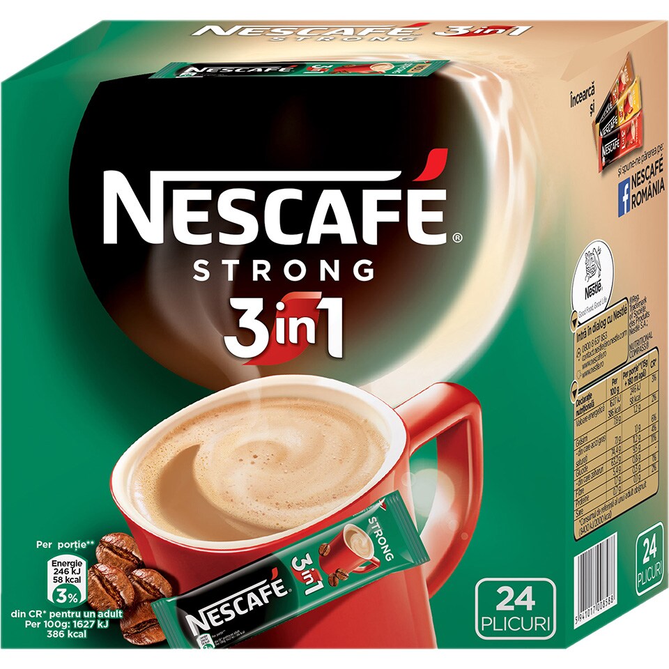 Nescafe | 3in1 | Cafea instant 3in1 Strong 24x15g | Mega-image