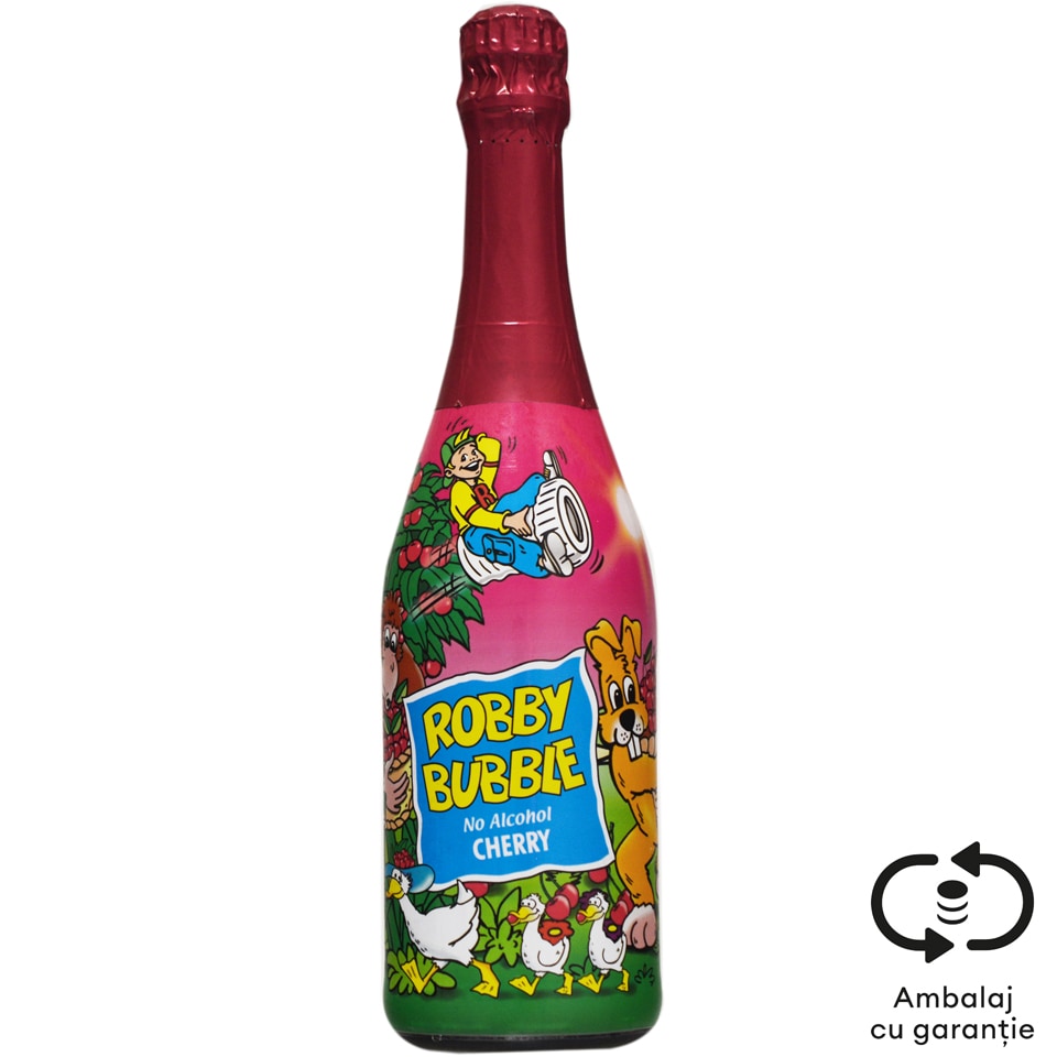 Robby Bubble | Bautura racoritoare carbogazoasa cu suc de cirese 750ml ...