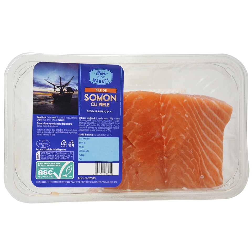 Fish Market | File de somon cu piele | Mega-image