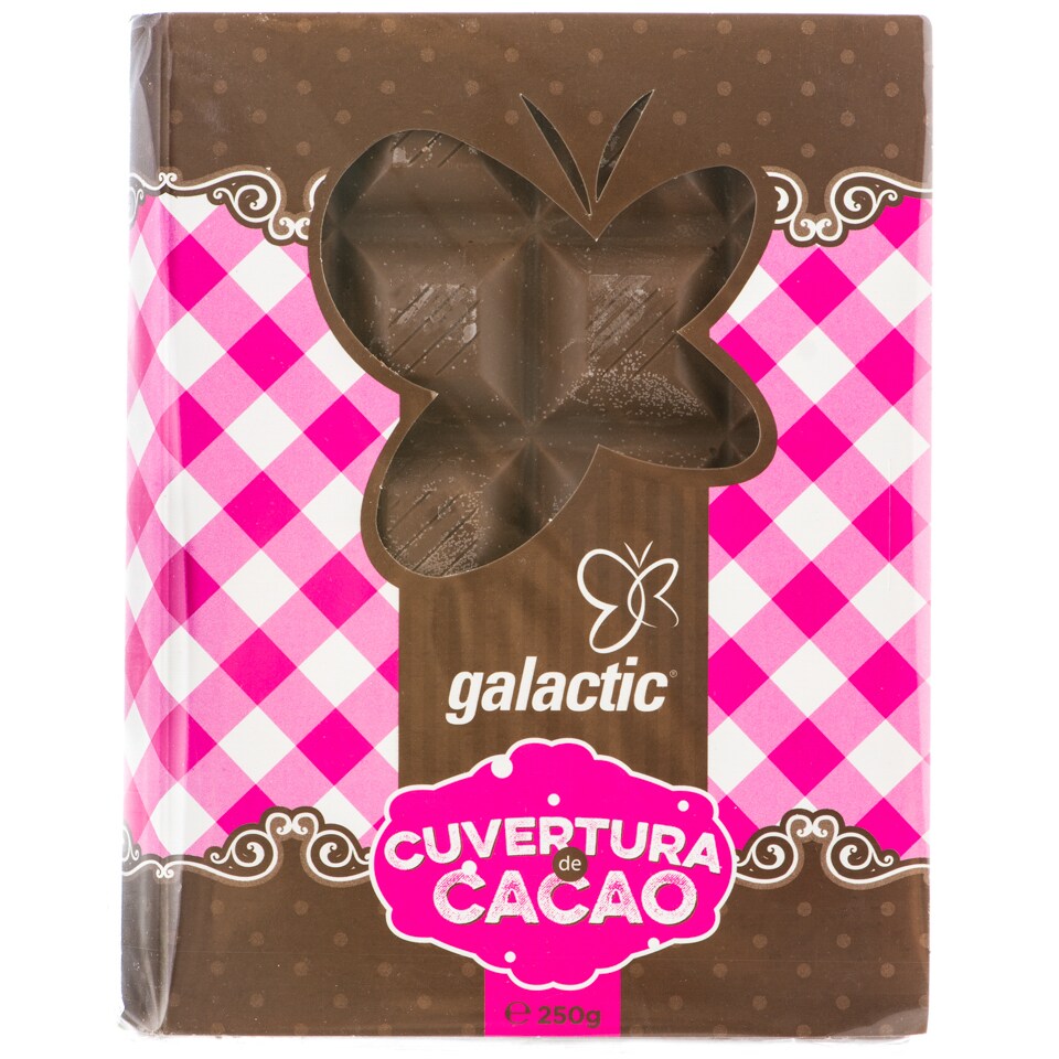 Galactic | Cuvertura cacao ciocolata pentru desert 250g | Mega-image