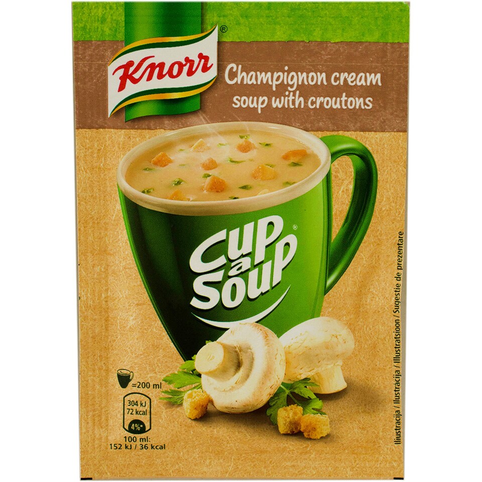 Knorr | Cup a Soup | Amestec pentru supa crema de ciuperci cu crutoane ...