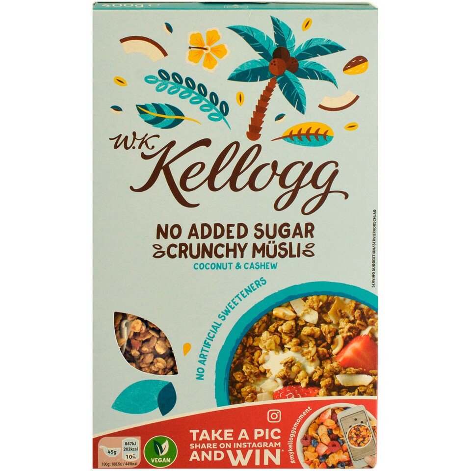 Kellogg's | Musli cu nuca de cocos, caju si migdale 400g | Mega-image