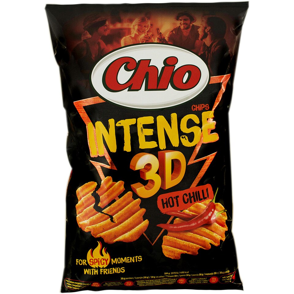 Chio | Intense | Chipsuri 3D cu gust de chilli 90g | Mega-image