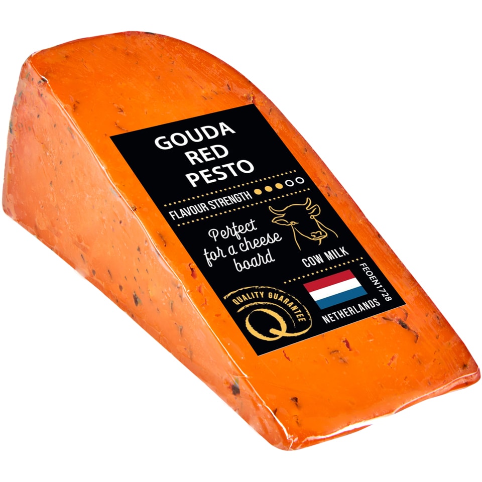 Euroser | Branza Gouda cu pesto rosu 130g | Mega-image