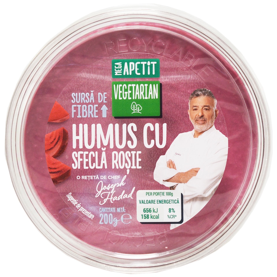 Mega Apetit | Humus cu sfecla rosie 200g | Mega-image