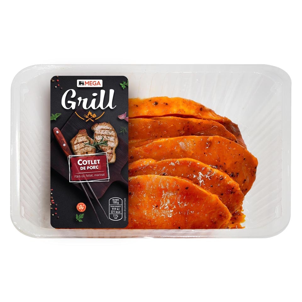 Mega Grill | Cotlet de porc fara os, feliat, marinat | Mega-image