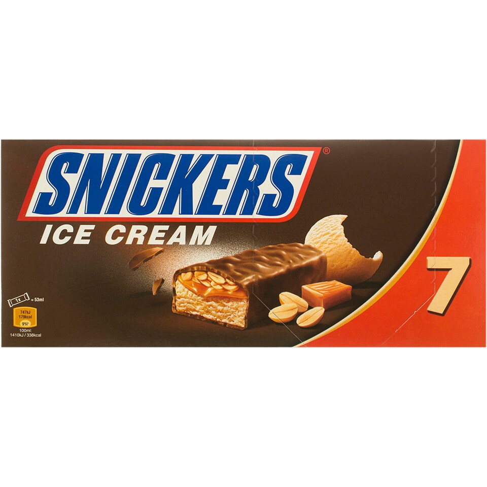 Snickers | Inghetata cu arahide si caramel cu glazura de cacao 336g ...