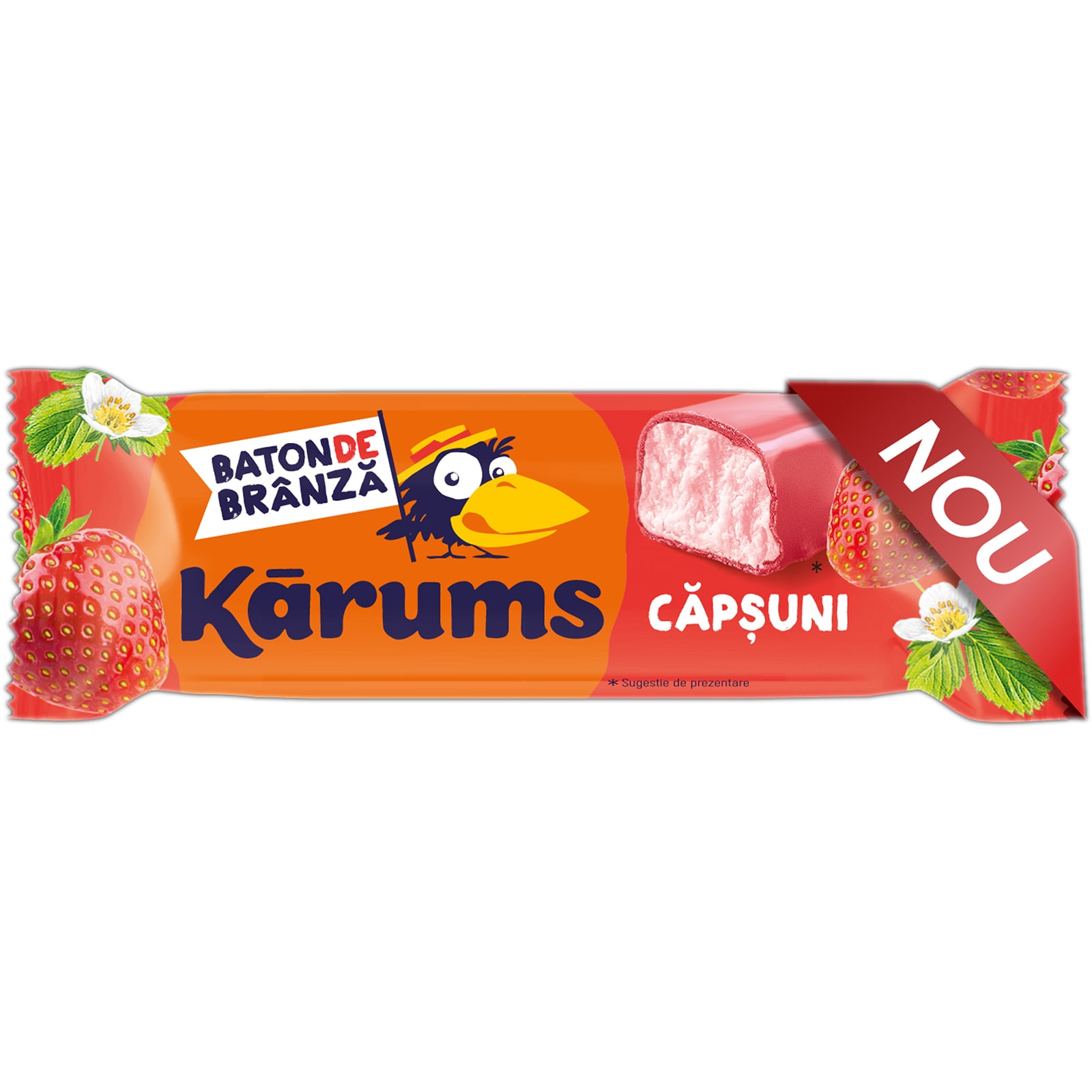 Karums | Baton de branza cu capsuni 38g | Mega-image